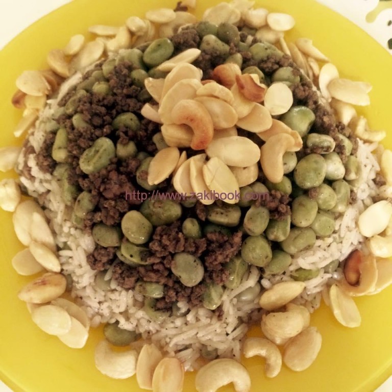 أرز بالفول الأخضر على طريقة الشيف غالية - زاكي